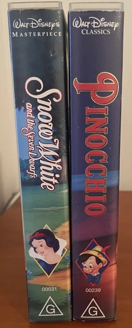 DISNEY VHS : Pinocchio & Snow White/7 Dwarfs $10.00 - PicClick AU