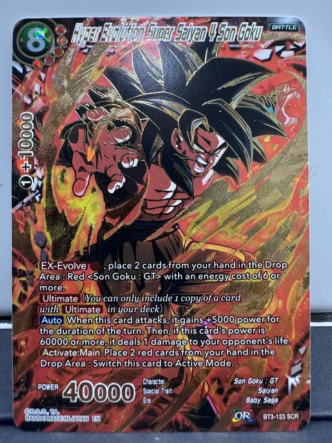 Dragon Ball Super Hyper Evolution Super Saiyan 4 Son Goku Bt3 123 Scr