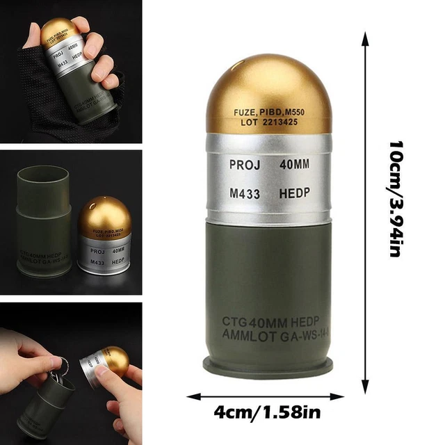 M433 HEDP 40MM Cartridge Dummy Grenade Model Collection Mini Storage ...