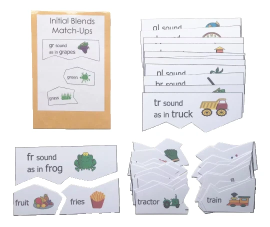 EDUCATIONAL READING CENTER Resource Game Initial Consonant Blends Match ...