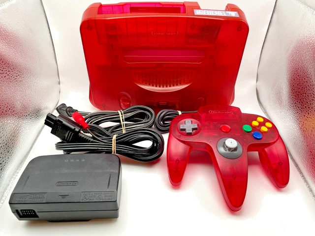NINTENDO 64 FUNTASTIC Watermelon Red N64 Console OEM Controller Tested ...
