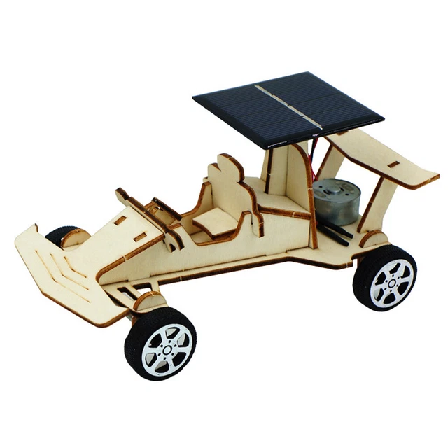 FR WOOD SOLAR Car Model Kit Primary School Small Production Invention ...