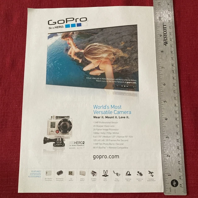 GOPRO CAMERAS SEXY Young Girl Bikini Swimming Print Ad - Great To Frame ...