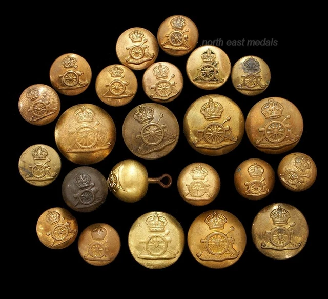 COLLECTION OF KING'S Crown Royal Artillery Uniform Buttons (23) £19.99 ...