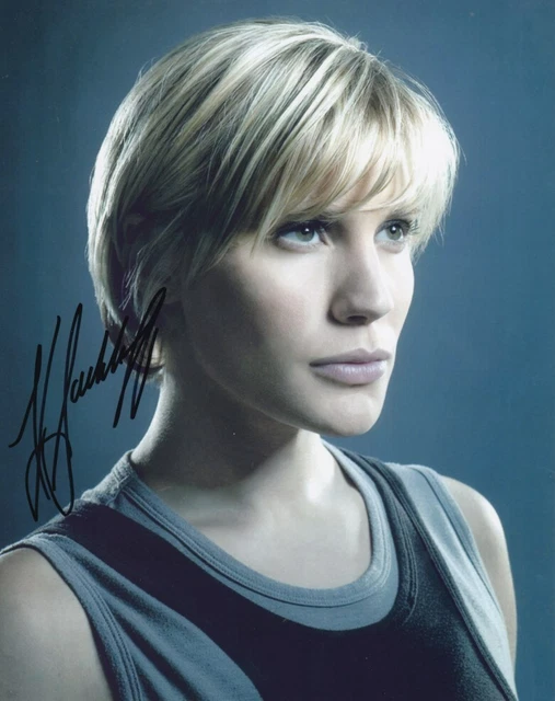 KATEE SACKHOFF SIGNED Autogramm 20x25cm BATTLESTAR in Person autograph ...