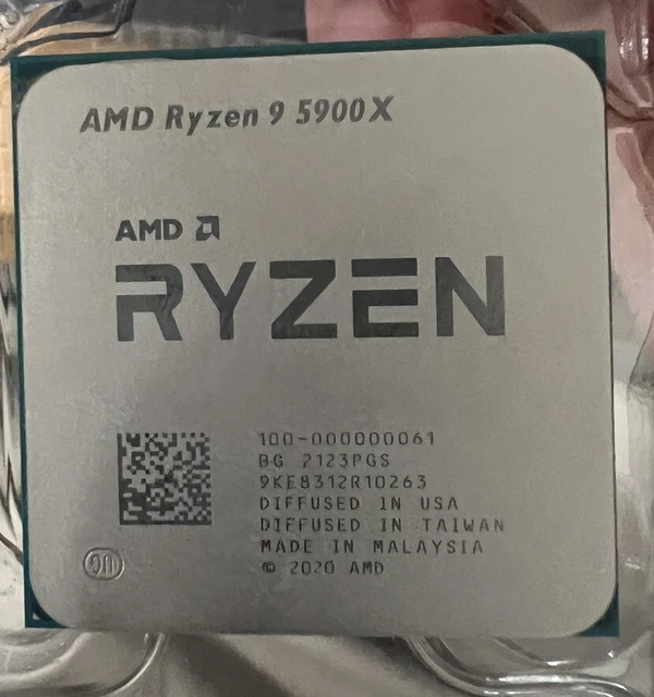AMD RYZEN 9 5900X Desktop Processor, 12 Cores, Socket AM4 (Pre-owned ...