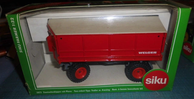 SIKU FARMER &ZWEISEITENKIPPER mit Plane. Welger" Sondermodell Nr.2872 ...