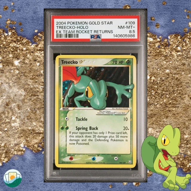 2004 POKÉMON EX Team Rocket Returns | PSA 8.5 Treecko Gold Star Holo ...