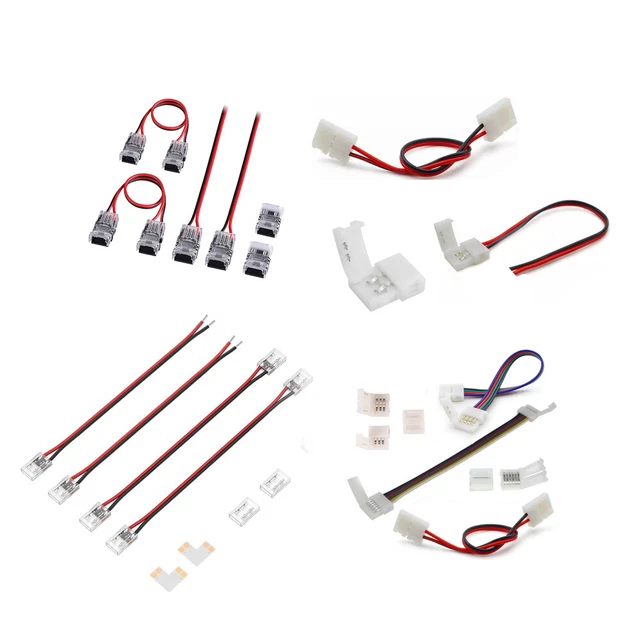 2/3/4/5/6PIN LED STRIP Light Connector Adapter Cable PCB Clip ...