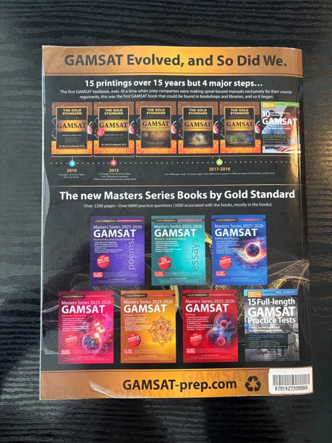 GAMSAT GOLD STANDARD book - Written Communication 2025-2026 Masters Series £78.70 - PicClick UK