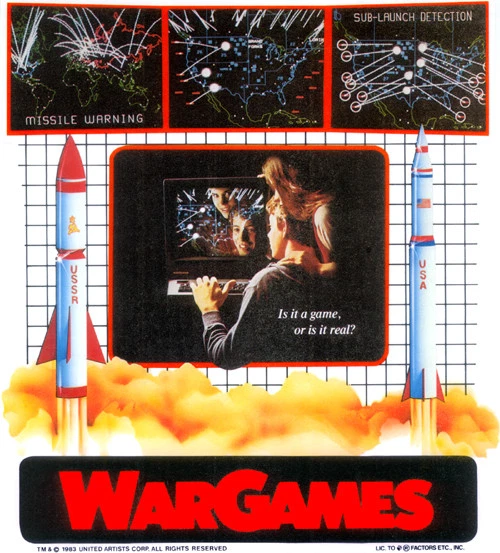 1983 80S VTG WarGames movie video arcade Atari game hacker code t-shirt ...