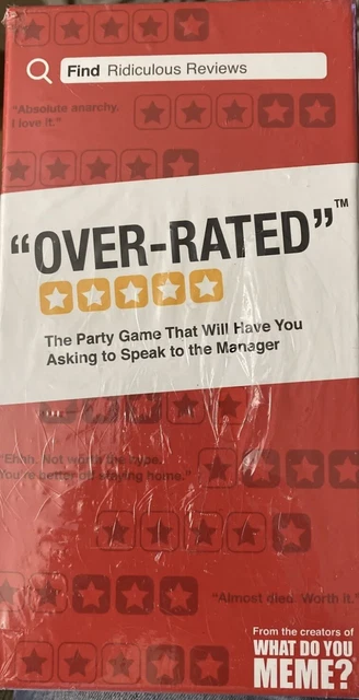 OVER-RATED ADULT PARTY Game New Sealed Box by the Creators of What Do ...