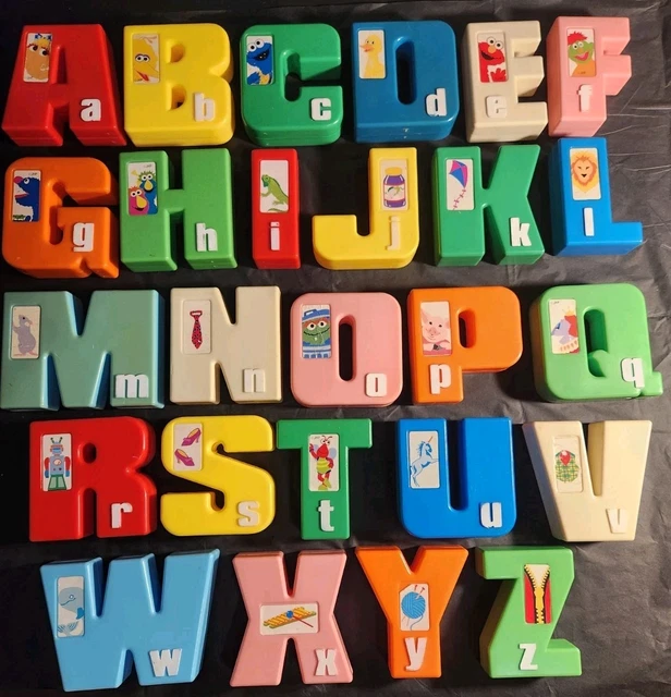 SESAME STREET ALPHABET Block Letters Tyco Preschool Full Set A-Z ...