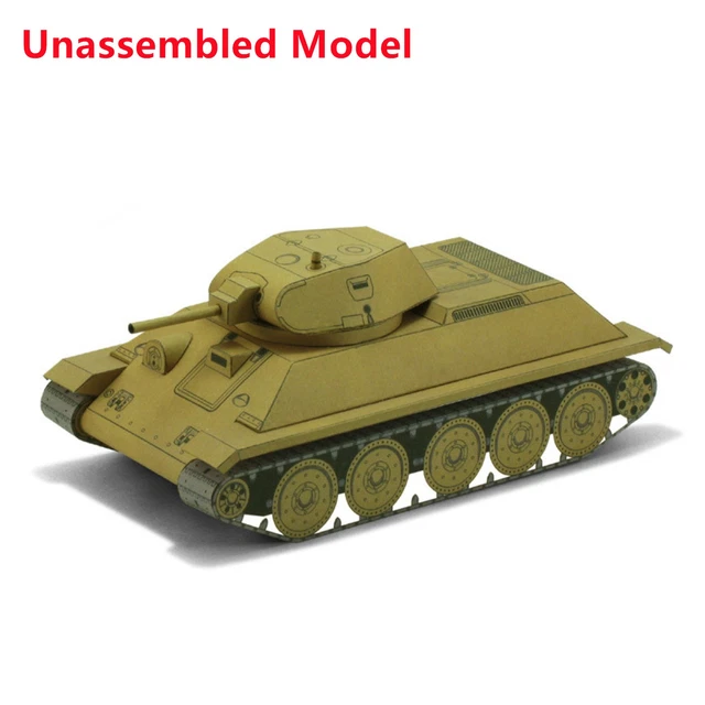 DIY 13CM SOVIET T-34 medium tank paper model 1:50 handmade DIY Paper ...