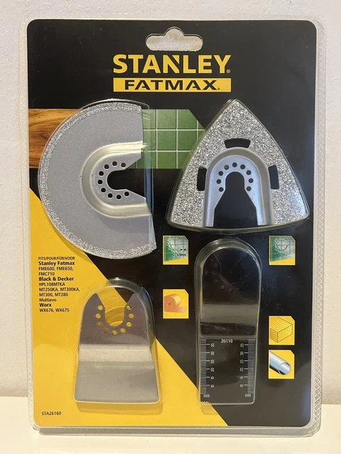 STANLEY FATMAX MULTI Tools 4 Piece Oscillator Set Tiling STA26160-XJ ...