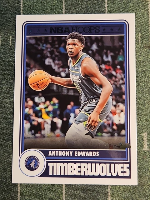 ANTHONY EDWARDS THROWBACK cerceaux 2023-24 insert loups de bois EUR 2 ...