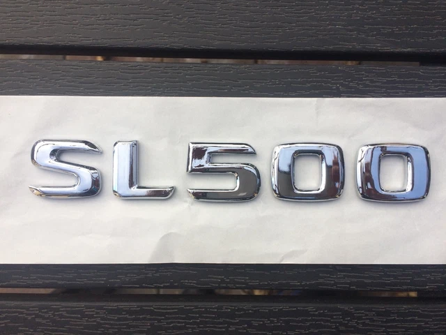 MERCEDES SL 500 Schriftzug Emblem Logo Sticker Aufkleber SL 500 Chrom ...