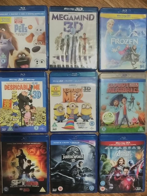 3D BLU-RAY KIDS Bundle Disney Animation Cartoons £19.99 - PicClick UK