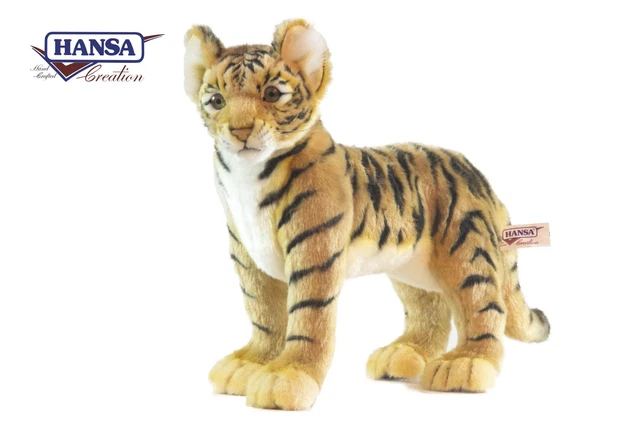 TIGER CUB STANDING 34cmL Plush Soft Toy by Hansa - Authorised UK ...