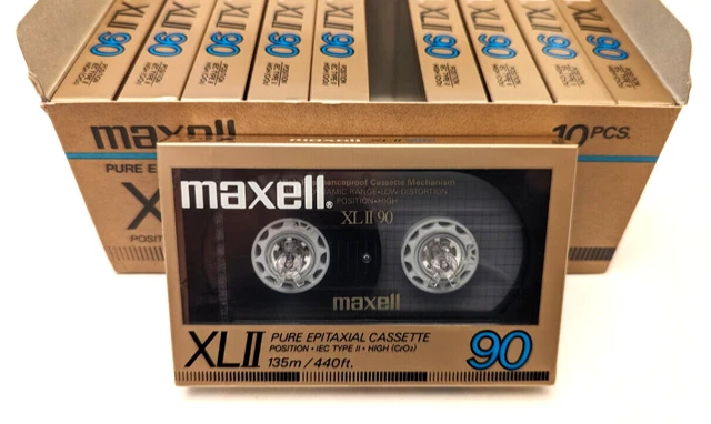 MAXELL XLII 90 Pure Epitaxial Boite 10 Scellée Japon 1985 Cassettes ...
