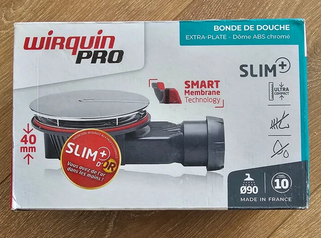 WIRQUIN BONDE EXTRA plate bonde siphon douche receveur de douche Ø90mm ...