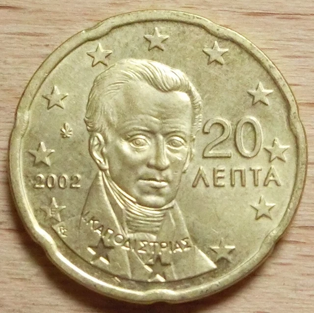 GRIECHENLAND 20 Lepta (Euro Cent) 2002 E EUR 1,00 - PicClick DE