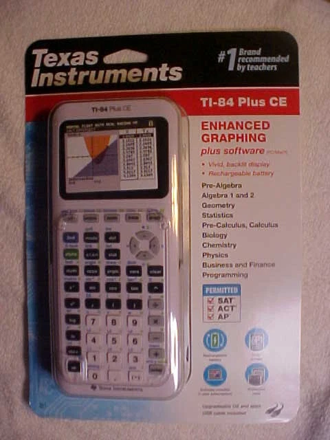 TEXAS INSTRUMENTS TI-84 Plus CE Enhanced Graphing Calculator NEW Sealed ...