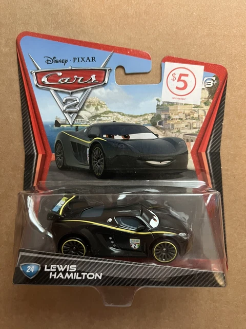 MATTEL DISNEY PIXAR Cars 2 LEWIS HAMILTON #24 Car 1:55 Scale EUR 10,96 ...
