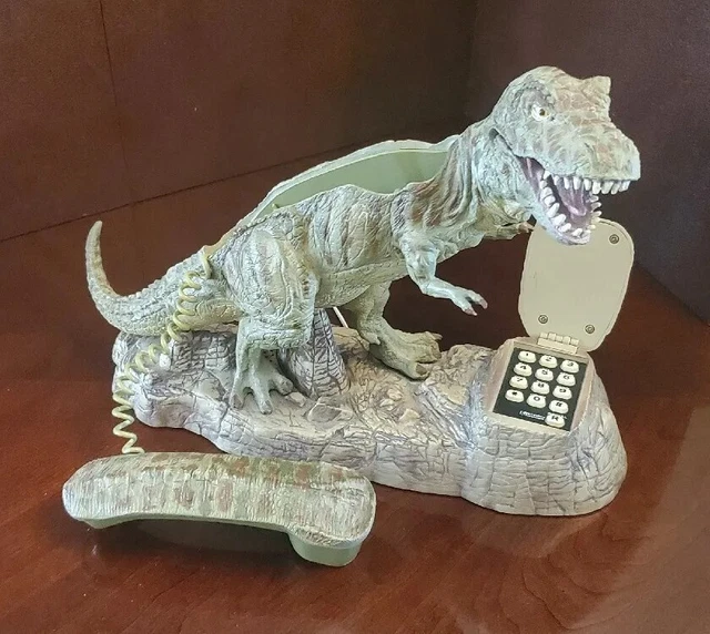 VINTAGE 90S TYRANNOSAURUS Rex Dinosaur Telephone - Tested & Works £85. ...