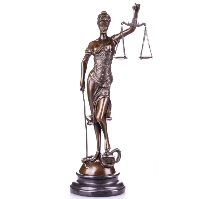 ANTIQUE STATUE EN bronze de la Justice D'après "Mayer" EUR 258,00 ...