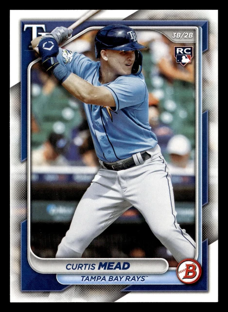 CURTIS MEAD 2024 Bowman #28 Tampa Bay Rays ROOKIE - Livraison gratuite ...