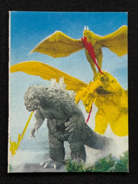 GODZILLA KING GHIDORAH Mini Card Giapponese TOHO TOEI Menko 2.6x1.9 ...