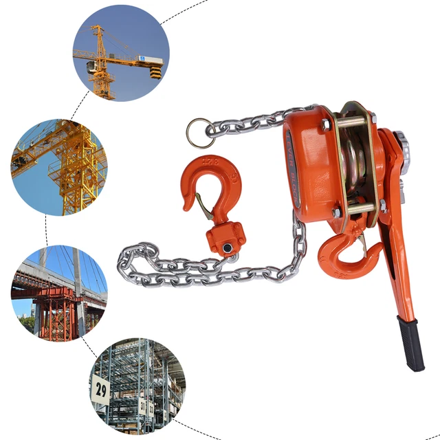 3 TON MANUAL Lever Block Chain Hoist Ratchet Type Come Along Puller w ...