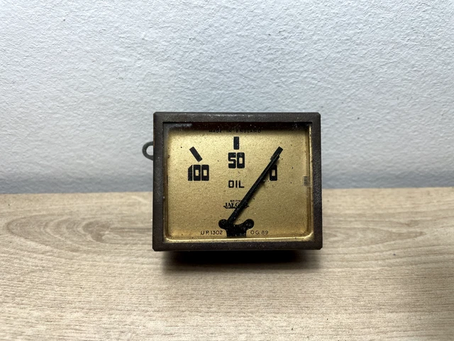 BRITISH JAEGER OIL pressure gauge UP1302 Austin Atlantic or Riley RM £ ...