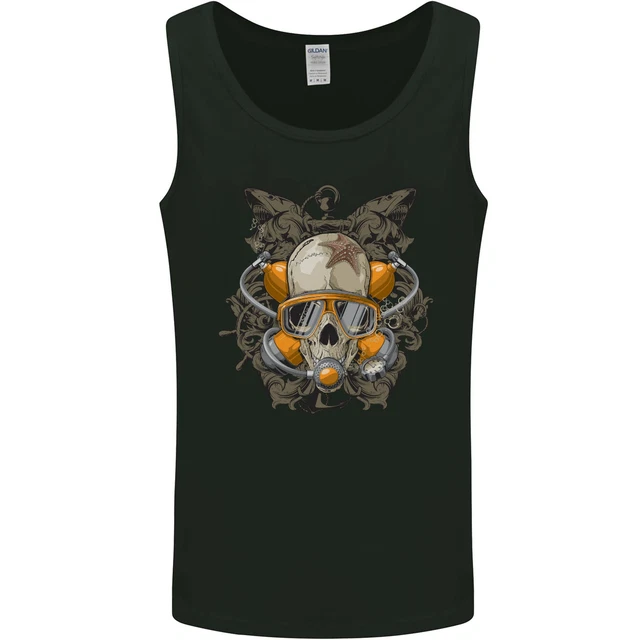 SCUBA DIVING SKULL Diver Dive Mens Vest Tank Top $17.85 - PicClick CA