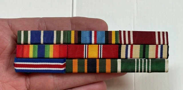 DESERT STORM ERA US Army Military Ribbon Rack Ribbons Bar Pin $19.99 ...