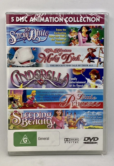 5 DISC ANIMATION Collection - Region Free - Snow White Moby Dick ...