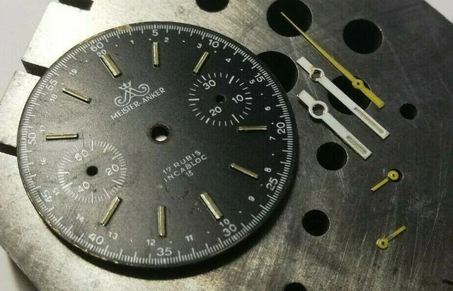 VALJOUX 7733 DIAL and hands set, diameter 29.5mm meister anker ...