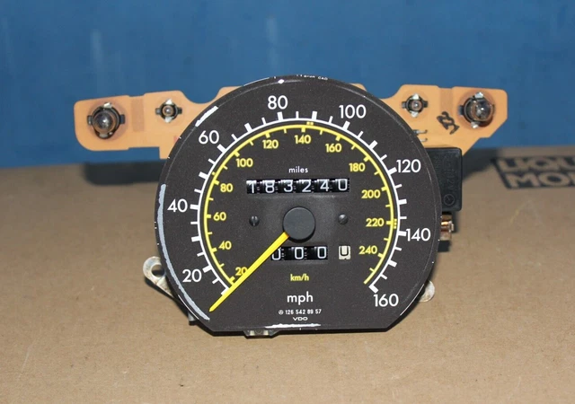 GENUINE MERCEDES-BENZ W126 C126 Instrument Cluster Speedometer Gauge ...