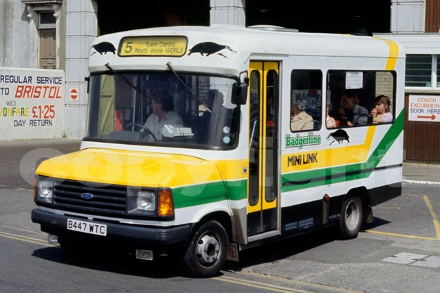 BUS PHOTO - Badgerline Minilink B447WTC Ford Transit Dormobile £1.19 ...