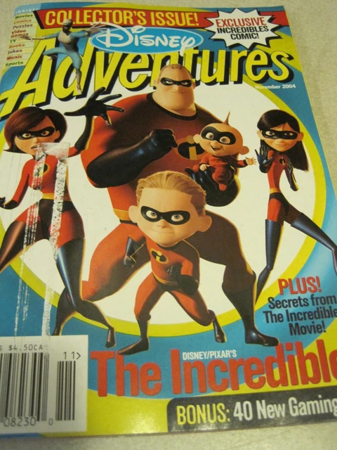 THE INCREDIBLES DISNEY Adventures Magazine Nov. 2004 Collector's Issue ...