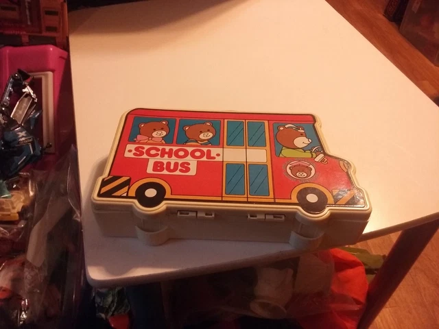 VINTAGE JUMBOS INTERNATIONAL Bear School Bus Play Set - Bear Land with ...