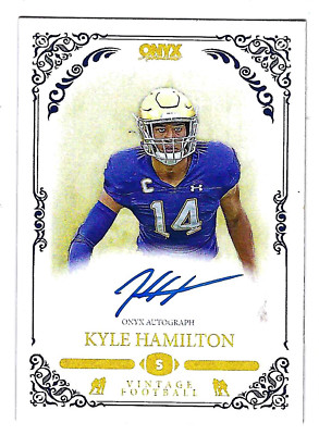 KYLE HAMILTON 2022 Onyx Vintage Football On Card Rookie Auto £10.09 ...