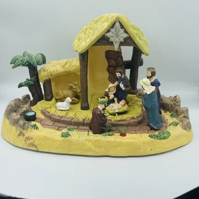 VTG GEMMY NARRATED Nativity Scene Talks Lights Up Christmas Epiphany ...