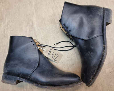 ORIGINAL BRITISH ARMY Issue Black Leather Officers George Boots Size 9M ...