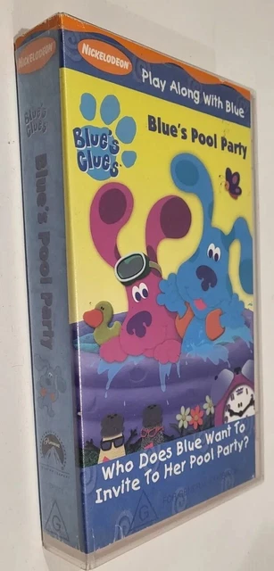 RARE NICKELODEON 2001 Blue's Clues Blue's Pool Party VHS Video Tape PAL ...