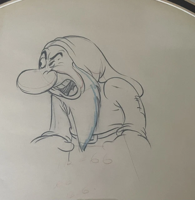 SNOW WHITE AND the Seven Dwarfs Production Drawing of Grumpy - Walt ...