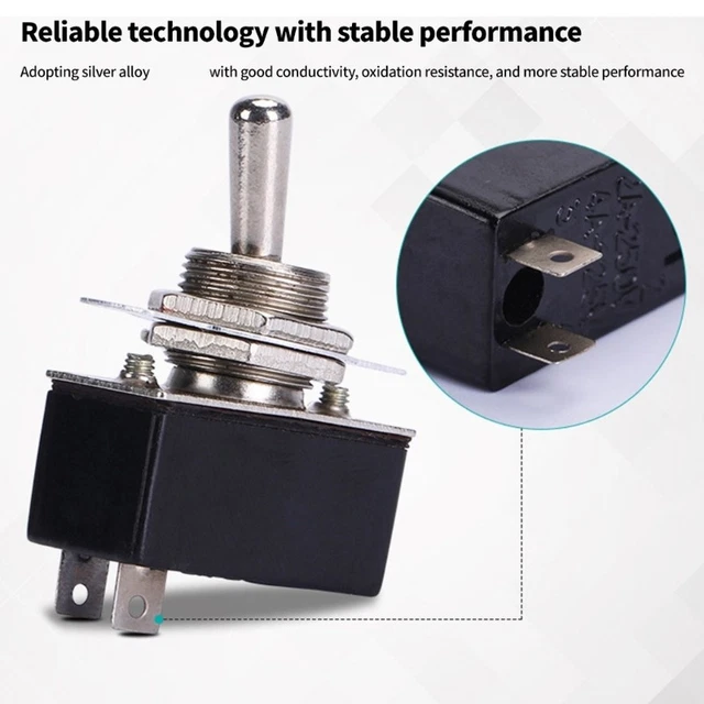 INDUSTRIAL TOGGLE SWITCHES 2A 4A Metal Contacts 2pcs for Electrical ...