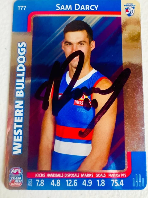 SAM DARCY *Hand-Signed* Western Bulldogs 2025 Silver Teamcoach Card $15 ...