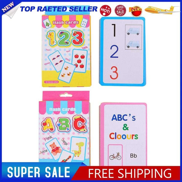 ABC ENGLISH ALPHABET Card 123 Writing Card Kids Literacy Educational ...